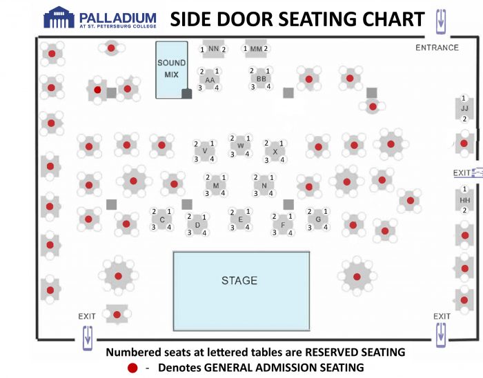 Side Door Seating Chart – My Palladium
